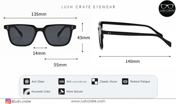 Tony Stark Robert D Jr Square Polarized Sunglasses | Lush Crate Eyewear ...